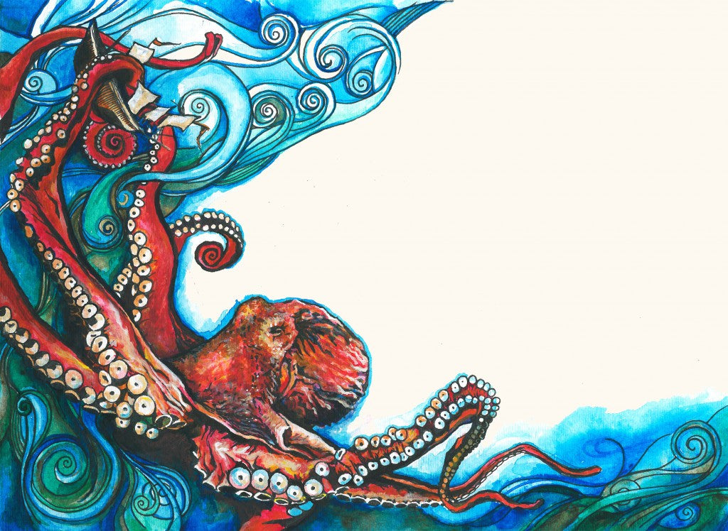 Octopus Wedding Invitations – Sarah K. Glaser Illustration
